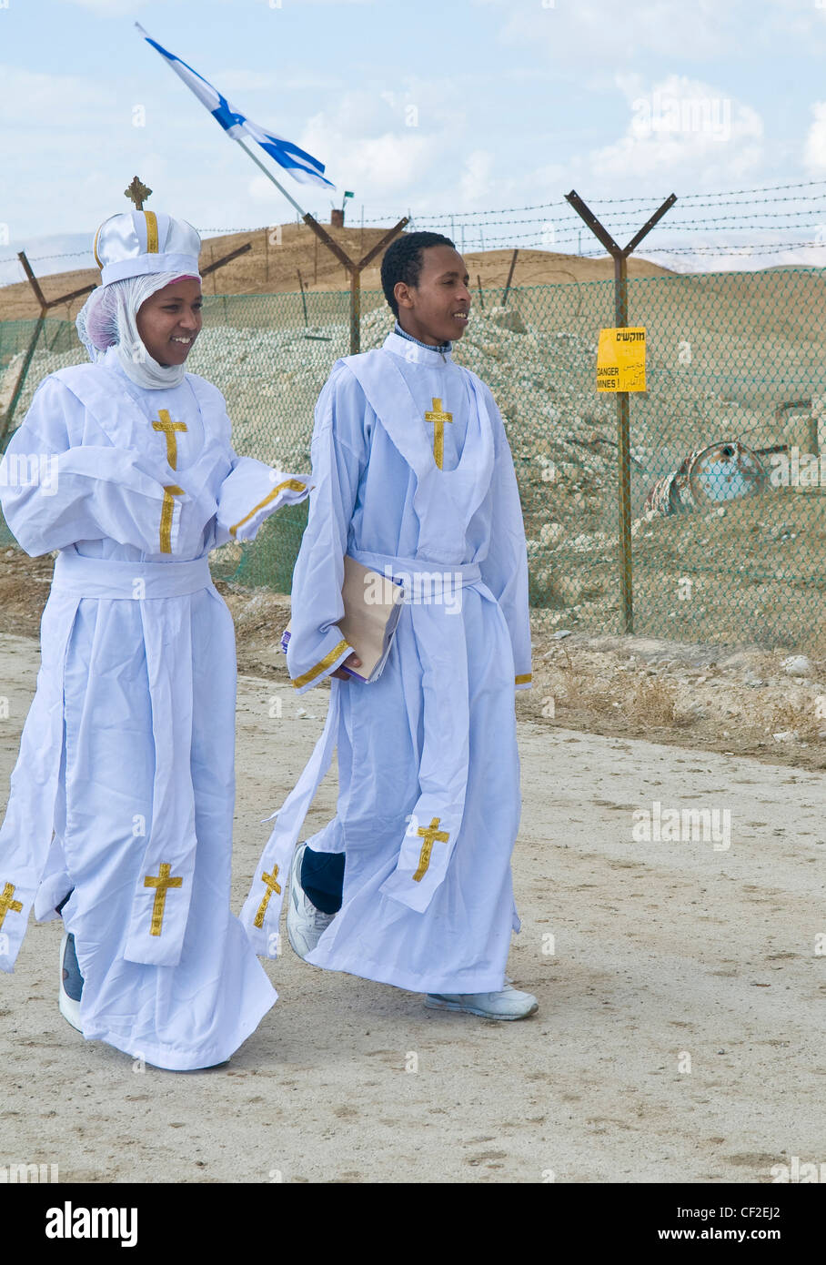 Ethiopian Orthodox nuns participates in the annual baptizing ceremony ...