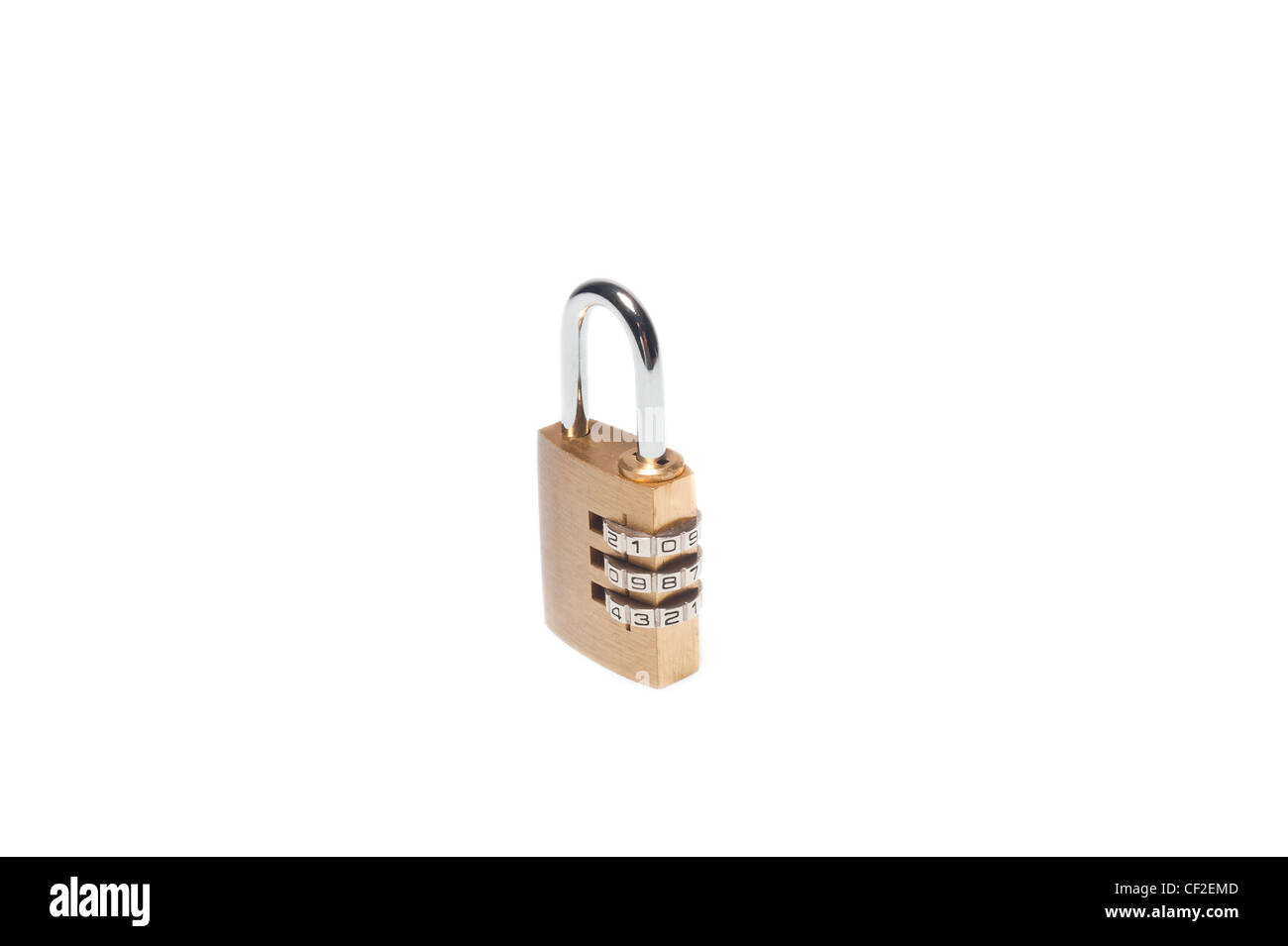 Isolated metal coded locked padlock on white background Stock Photo - Alamy