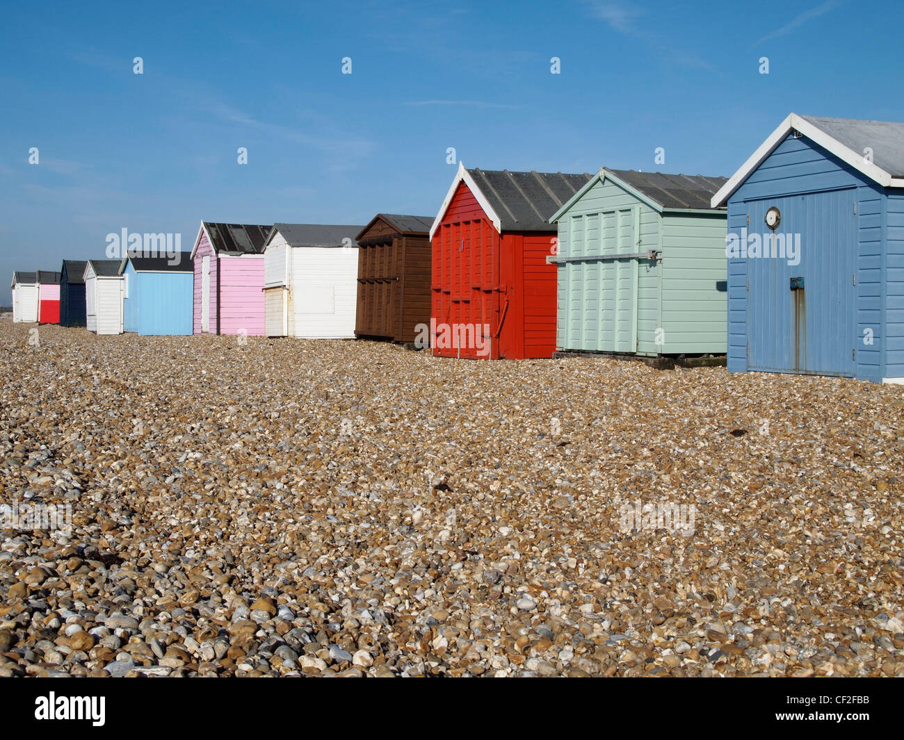 Beach huts, Hayling island, England Stock Photo - Alamy