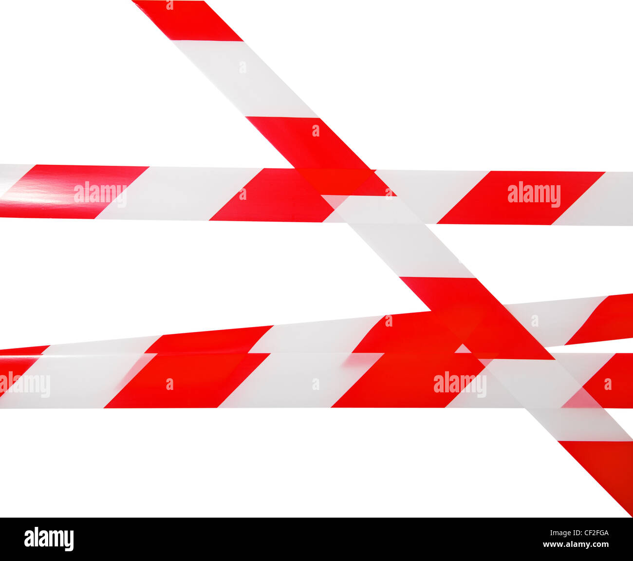 Lines of barrier tape. All on white background Stock Photo - Alamy