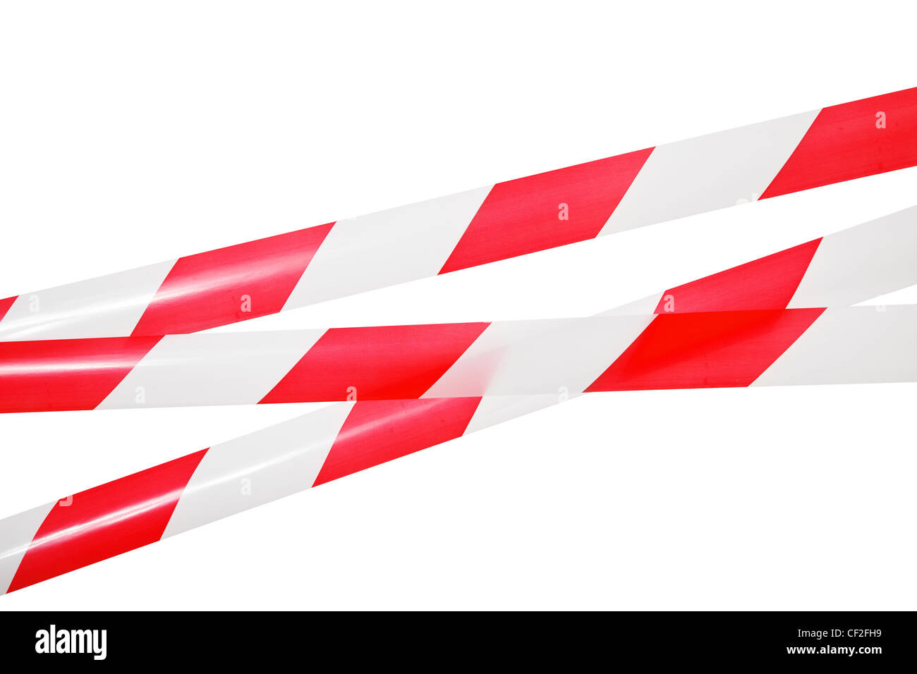 Lines of barrier tape. All on white background Stock Photo - Alamy