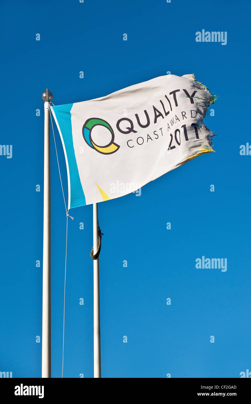 A Quality Coast Award flag in Southend on Sea symbolising that the ...