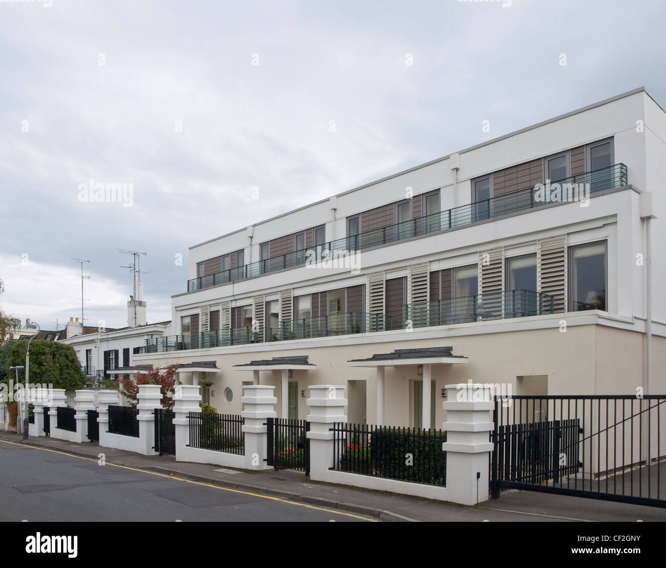 New low-rise ,upmarket, apartment buildings built in a modern style in ...