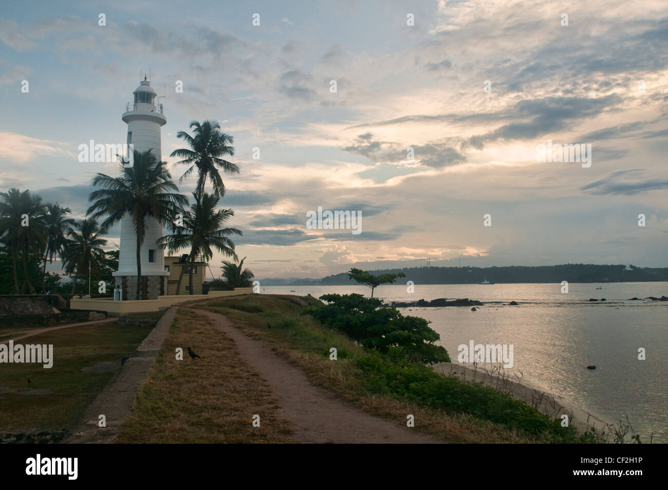 view of the old lighthouse in the UNESCO World Heritage Site of Galle ...