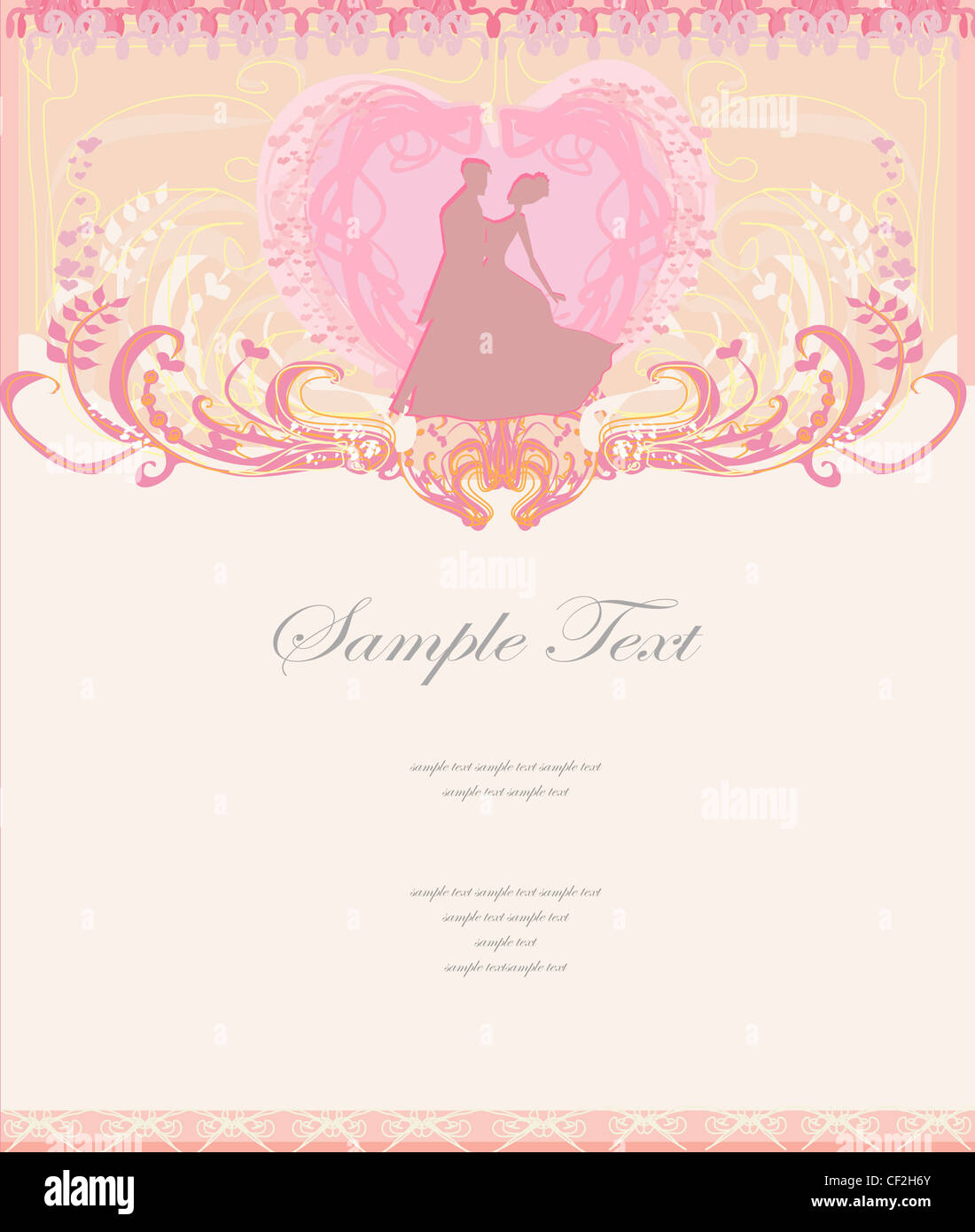 Ballroom dancers - invitation Stock Photo - Alamy