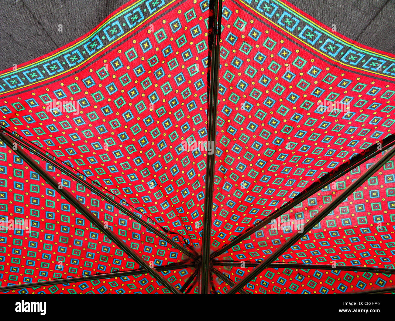 A Colourful Opened Umbrella, close-up Stock Photo - Alamy