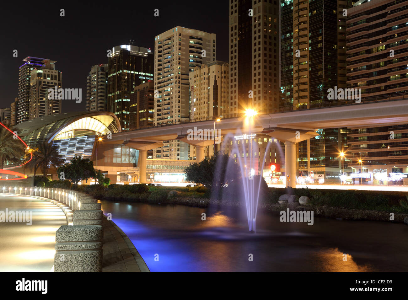 Metro Station at Sheikh Zayed Road, Dubai Stock Photo - Alamy