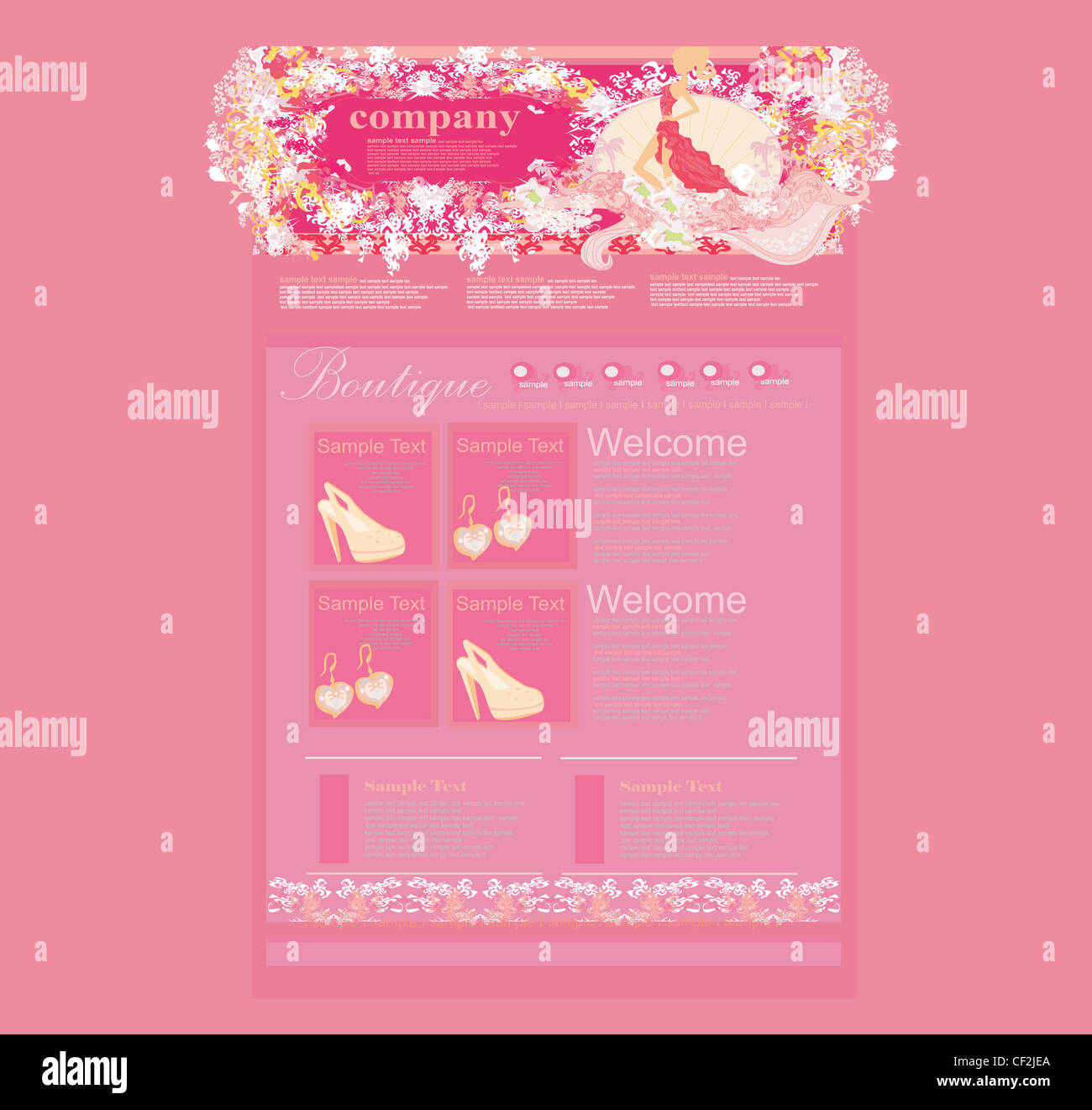 Fashion shopping Website template Stock Photo - Alamy