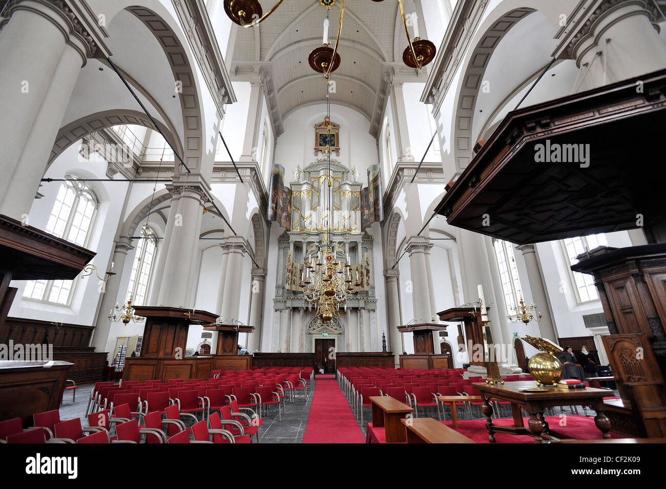 Interior views of the Westerkerk church in Amsterdam, Netherlands Stock ...