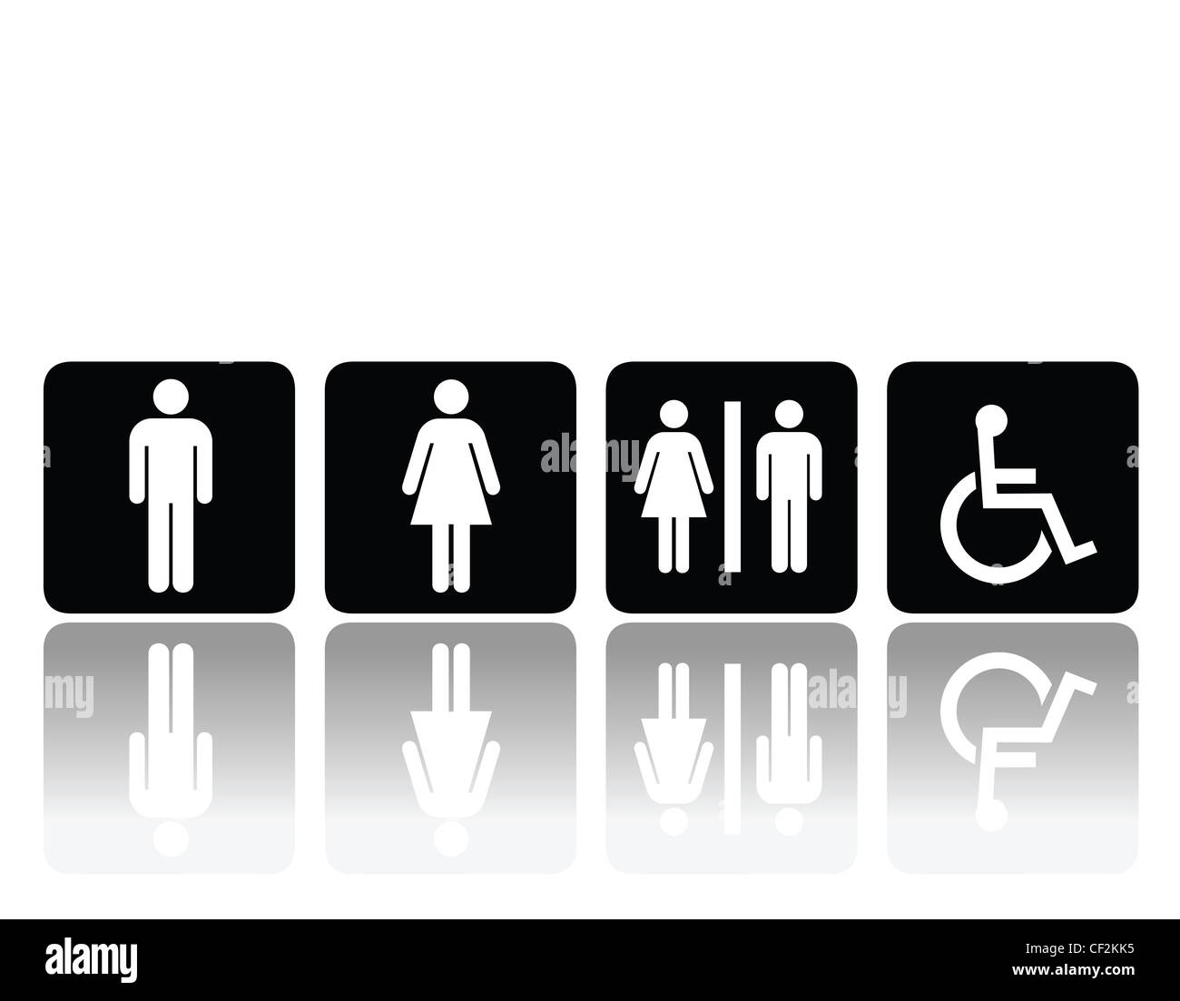 symbols for toilet, washroom, restroom, lavatory Stock Photo - Alamy
