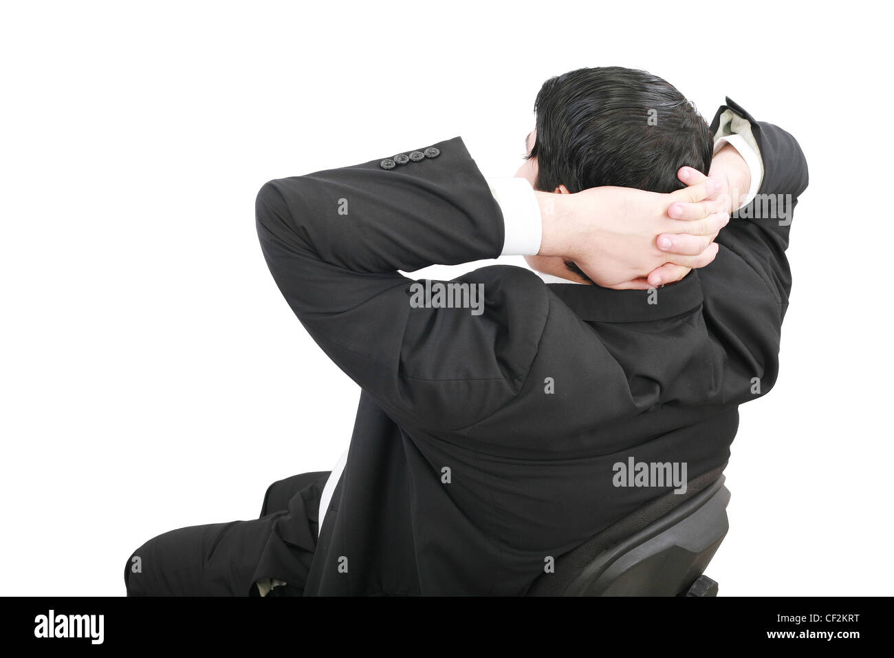 Business relaxation of the businessman. Isolated over white background ...
