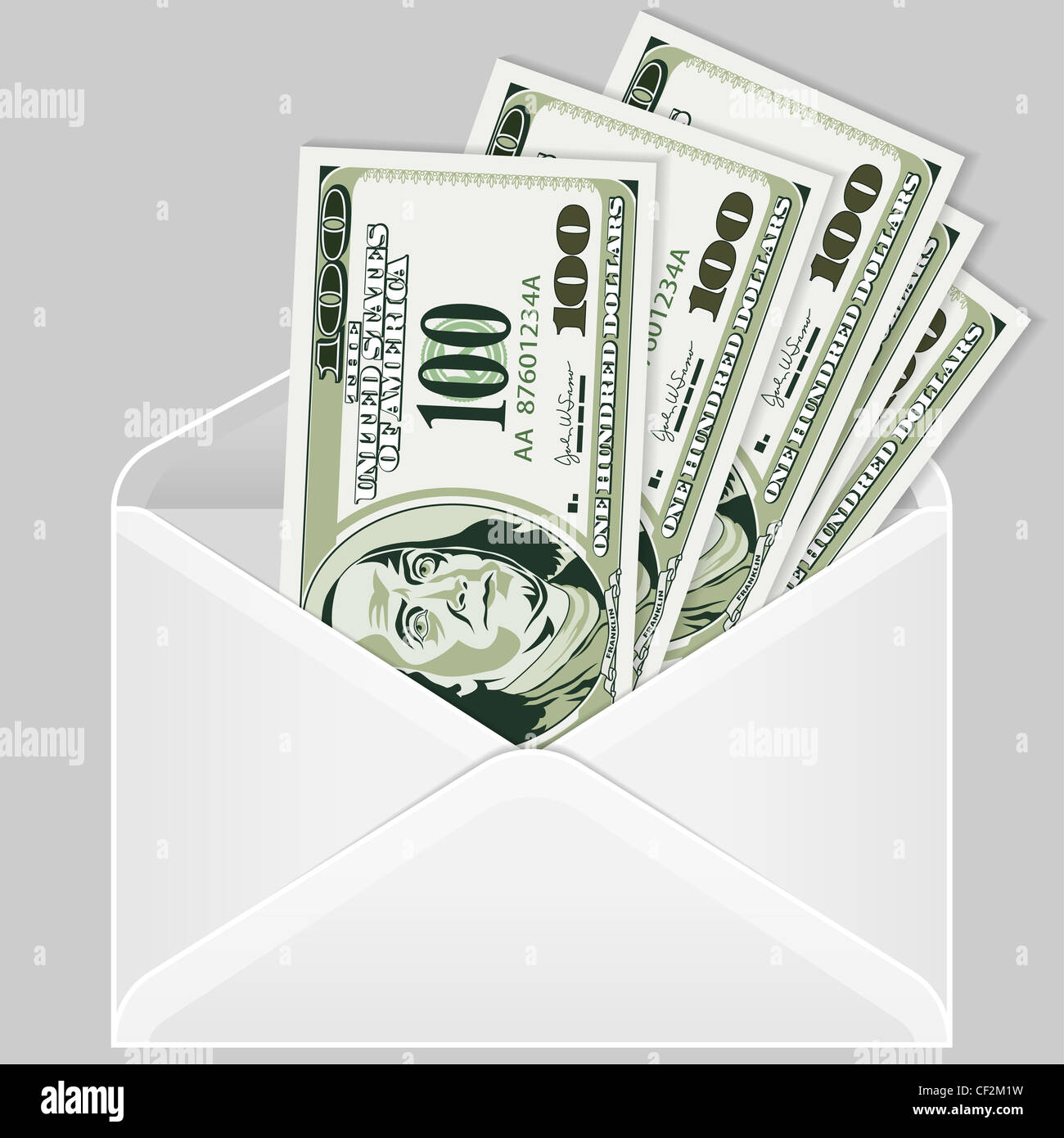 Envelope one hundred dollar banknote hi-res stock photography and ...