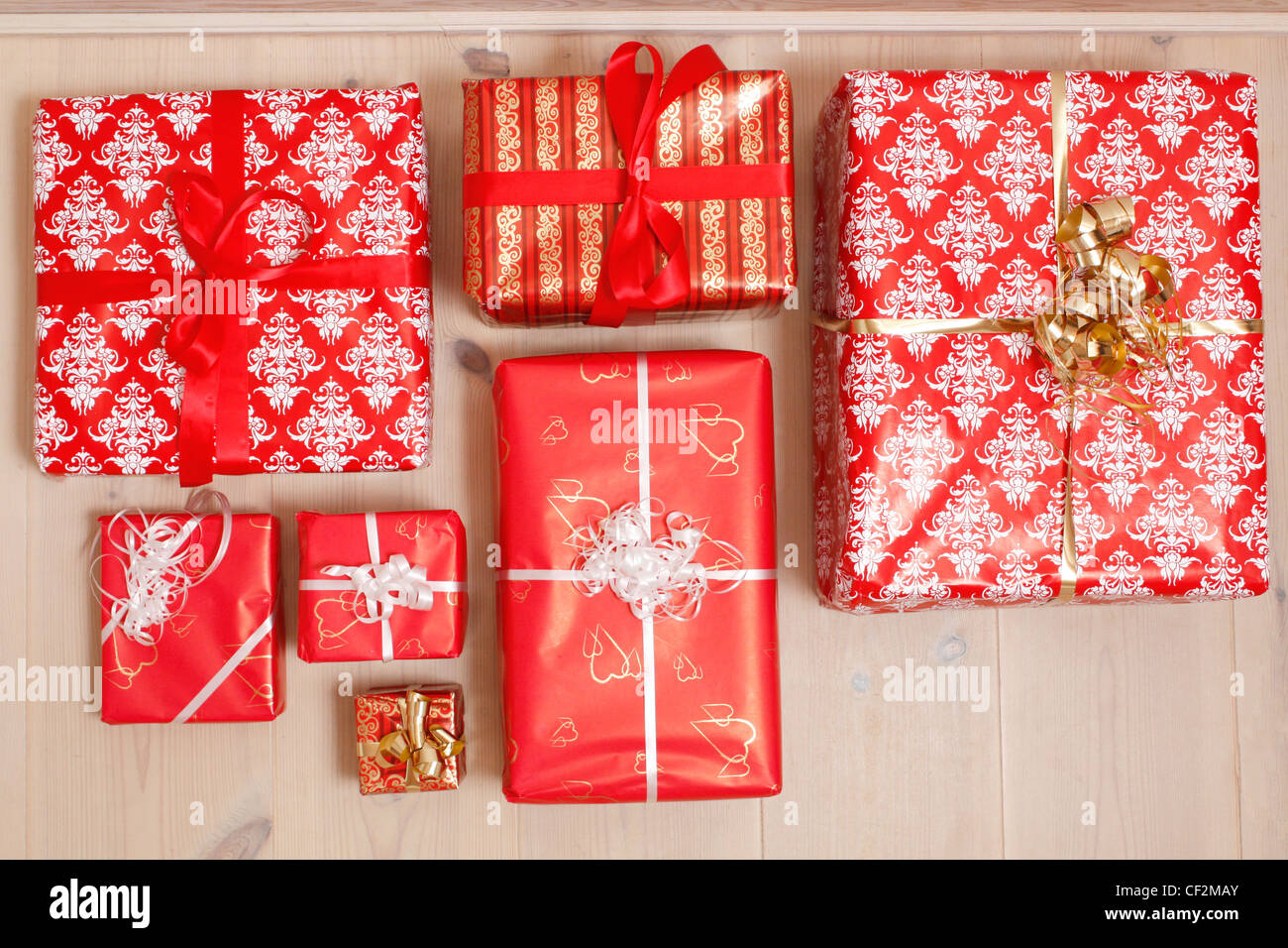 A lot of christmas presents Stock Photo - Alamy