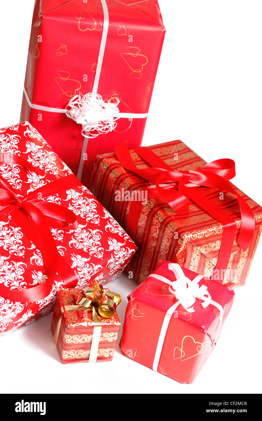 A lot of christmas presents Stock Photo - Alamy