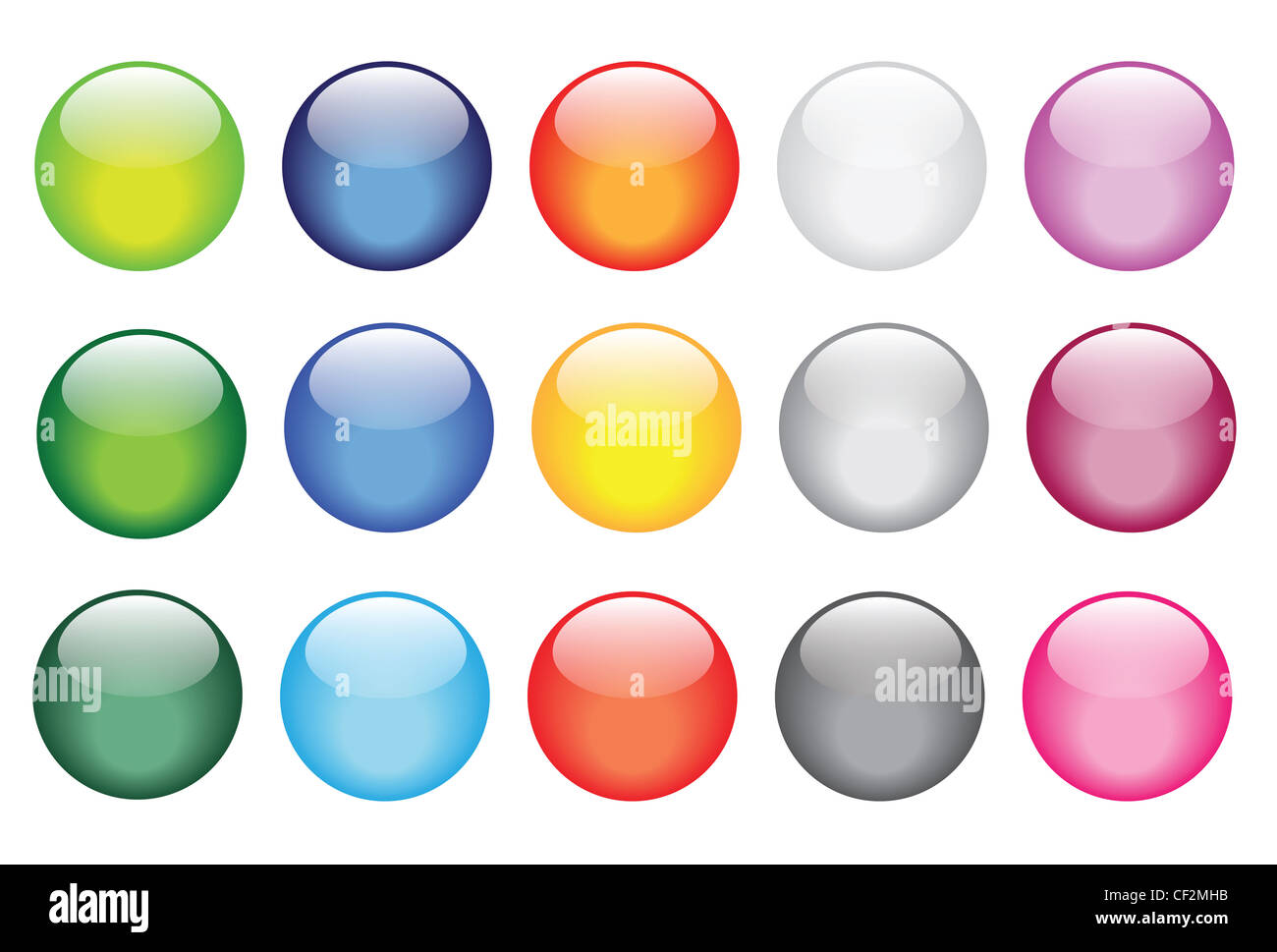 vector illustrations of glossy glass buttons for icons Stock Photo - Alamy