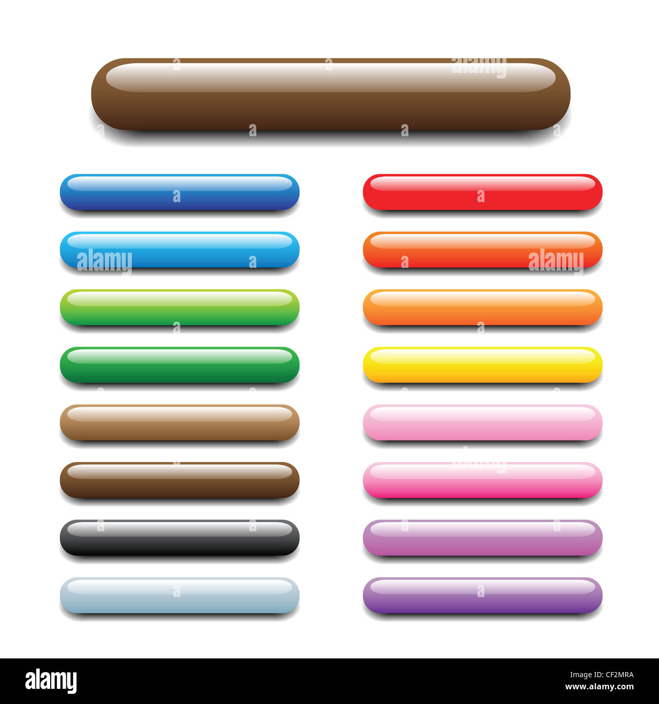 glossy, shiny candy looking elongated bars for website, internet ...