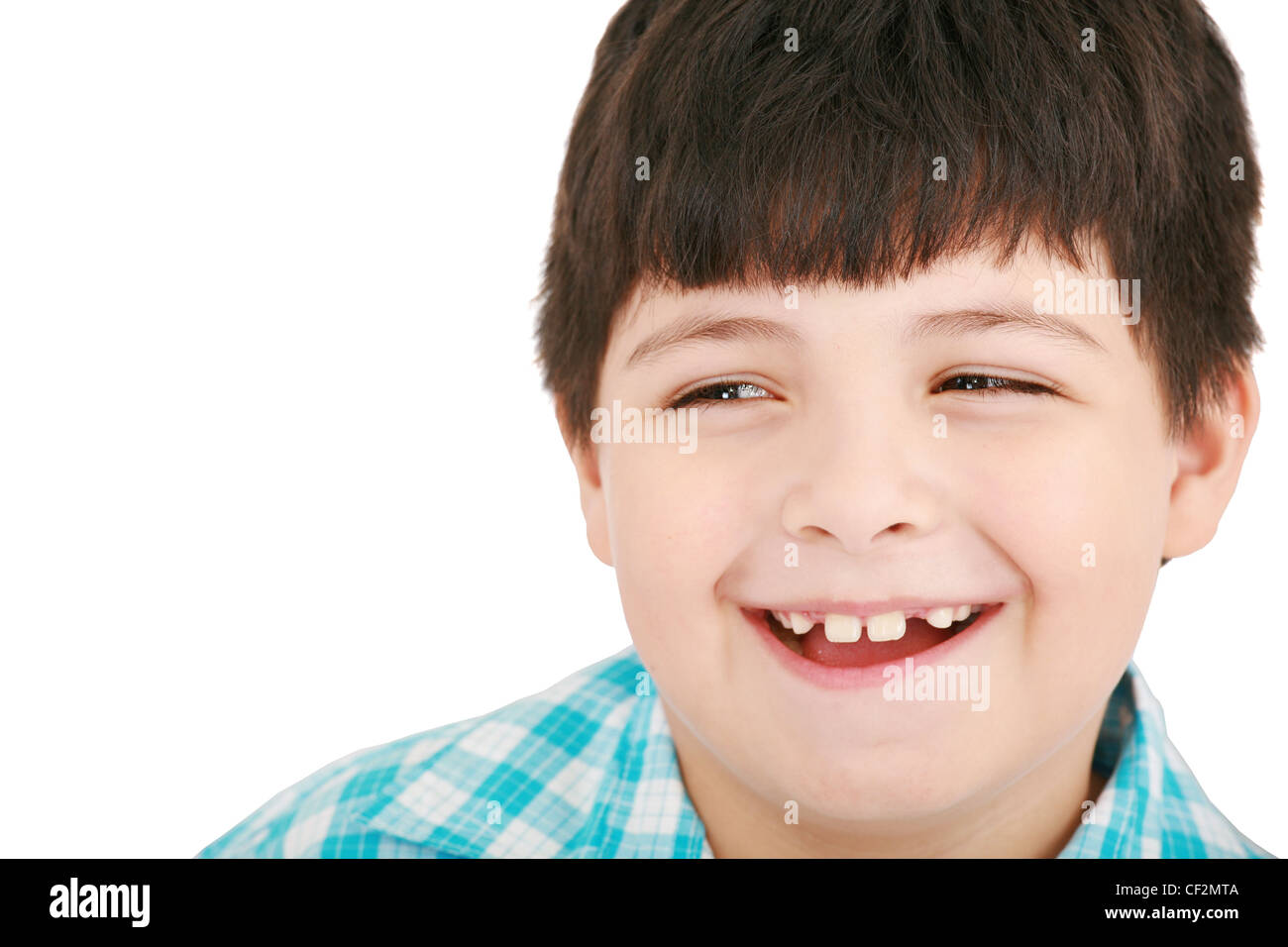 Closeup portrait of cute little boy laughing Stock Photo - Alamy