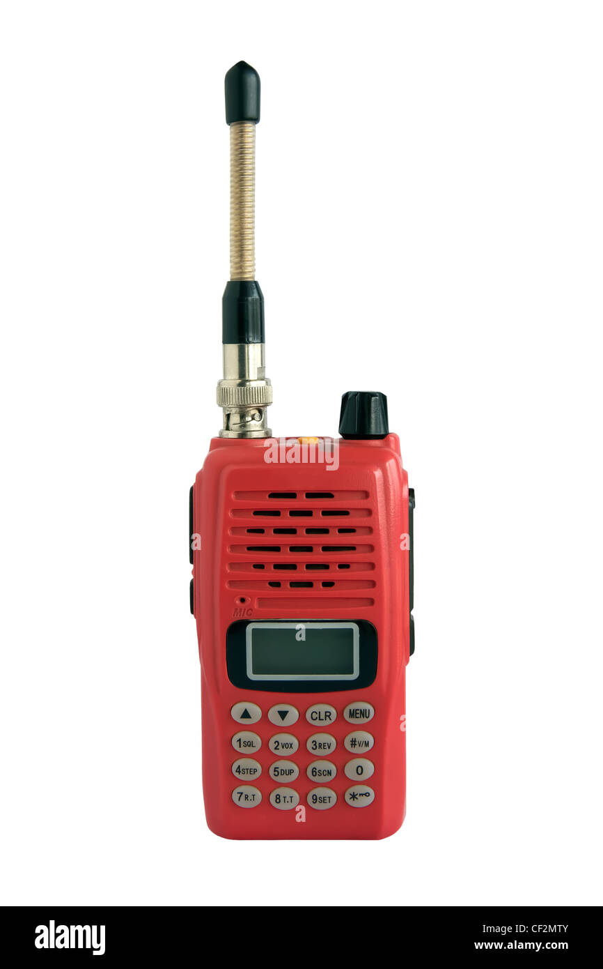 The red radio communication isolated Stock Photo - Alamy