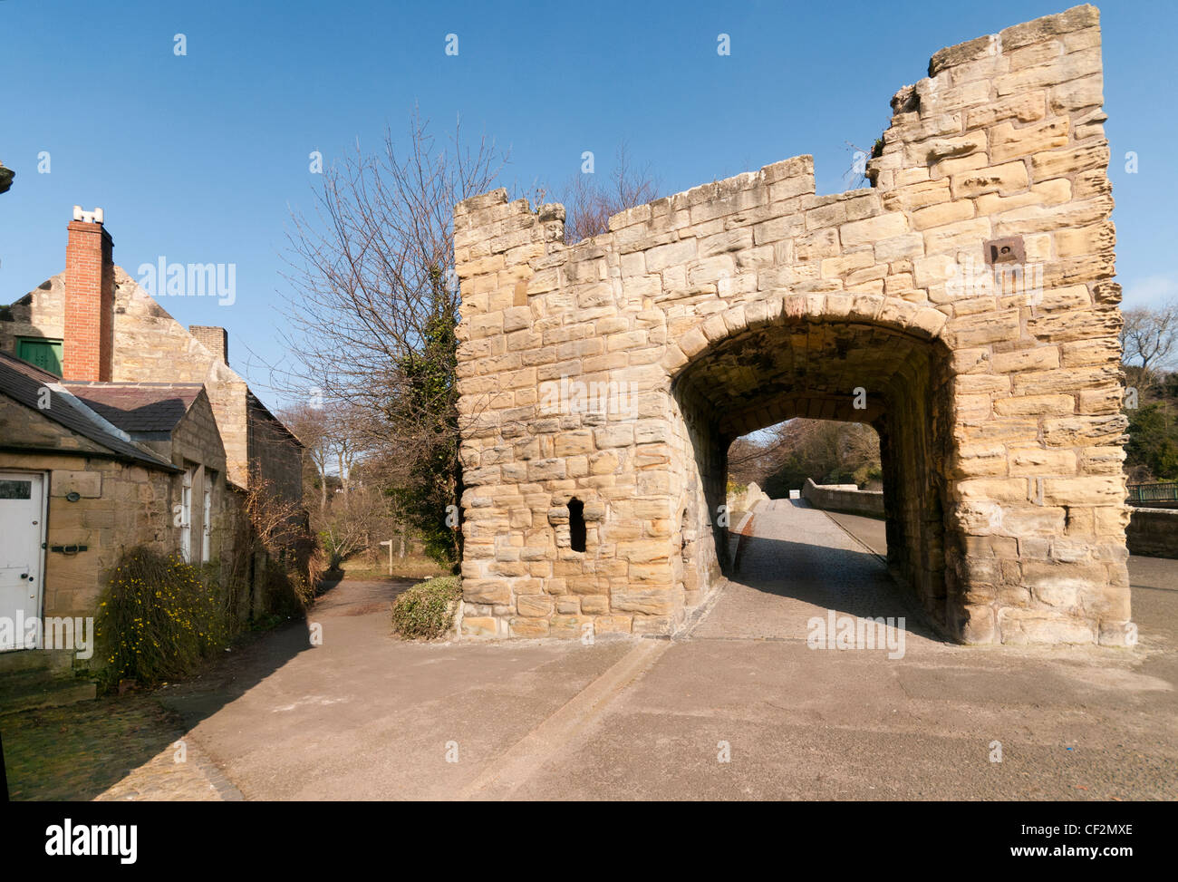 Warkworth Bridge Tower, a rare late 14th century stone gatehouse built ...