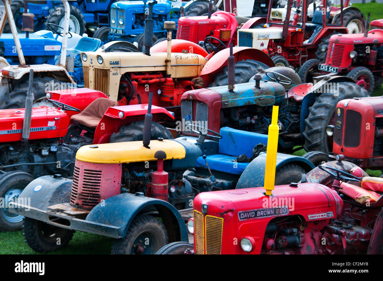 A collection of vintage tractors Stock Photo - Alamy