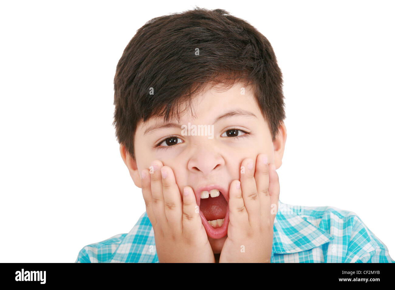 Excited face of a small boy Stock Photo - Alamy