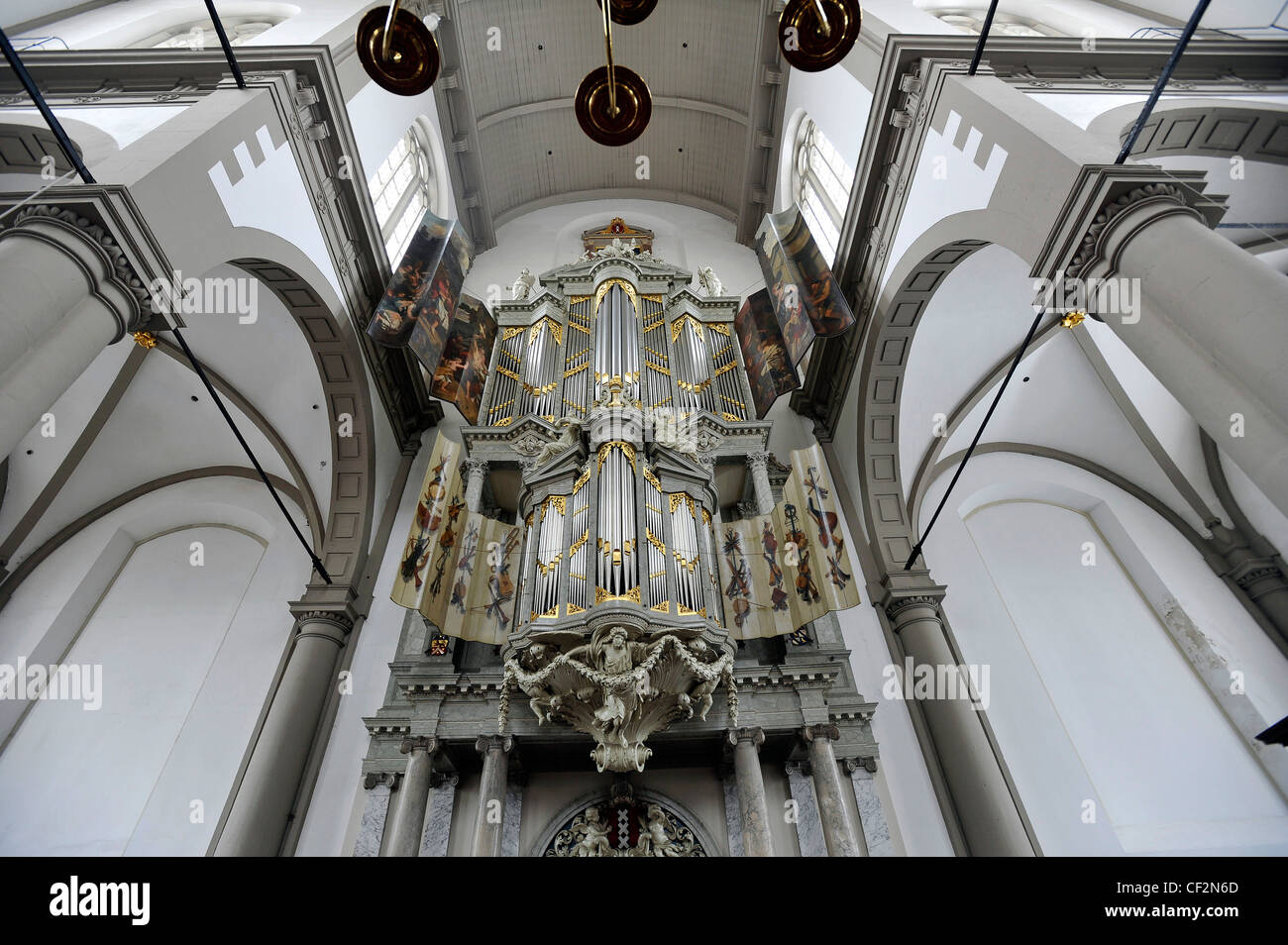 Interior views of the Westerkerk church in Amsterdam, Netherlands Stock ...