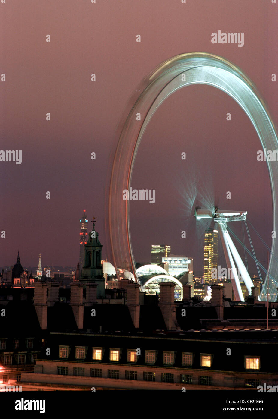 The BA London Eye at night Stock Photo - Alamy