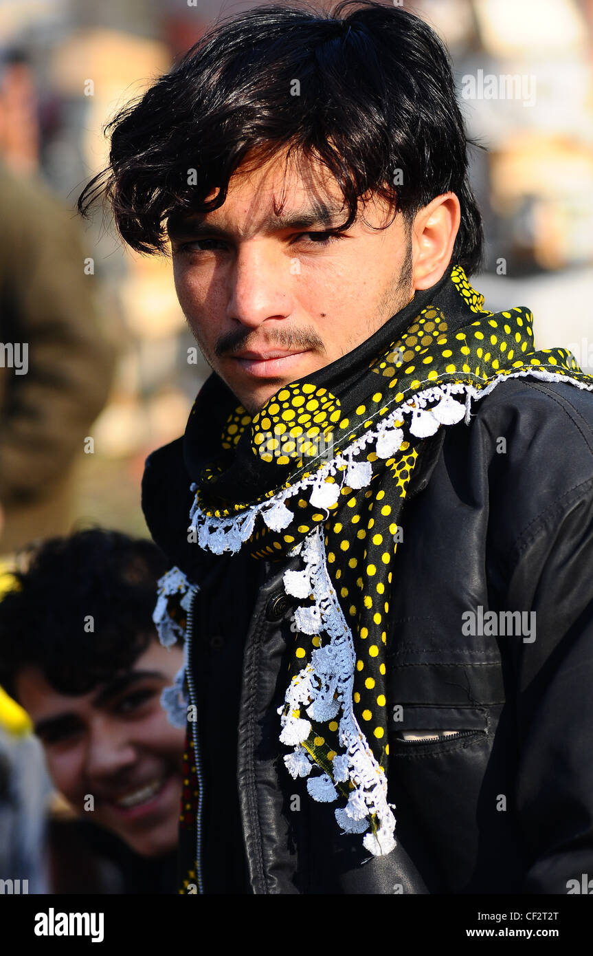 A worker at the subzi mandi (fruit and vegetable wholesale market) in ...