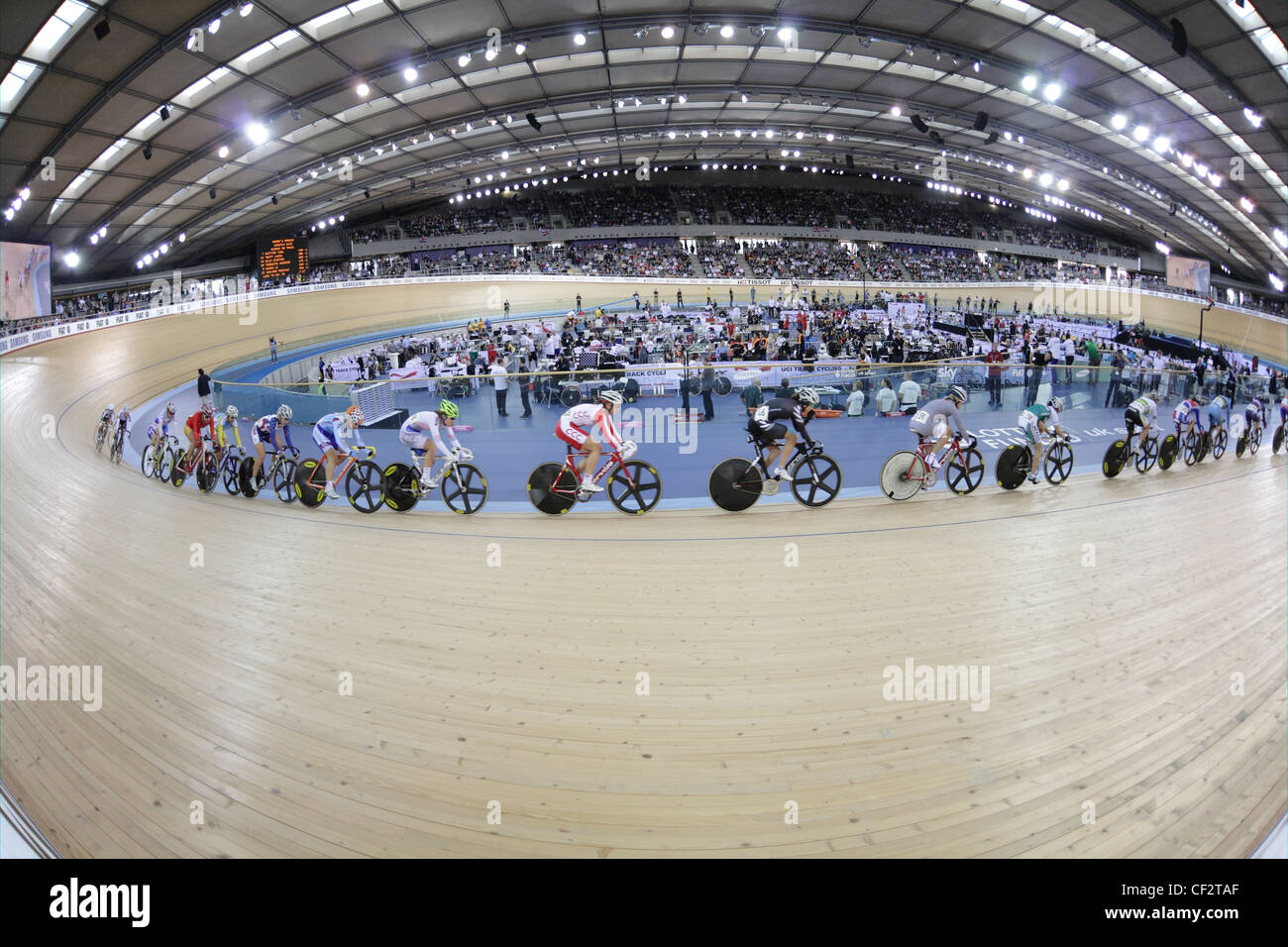 London olympic velodrome track cycling bike racing Stock Photo - Alamy
