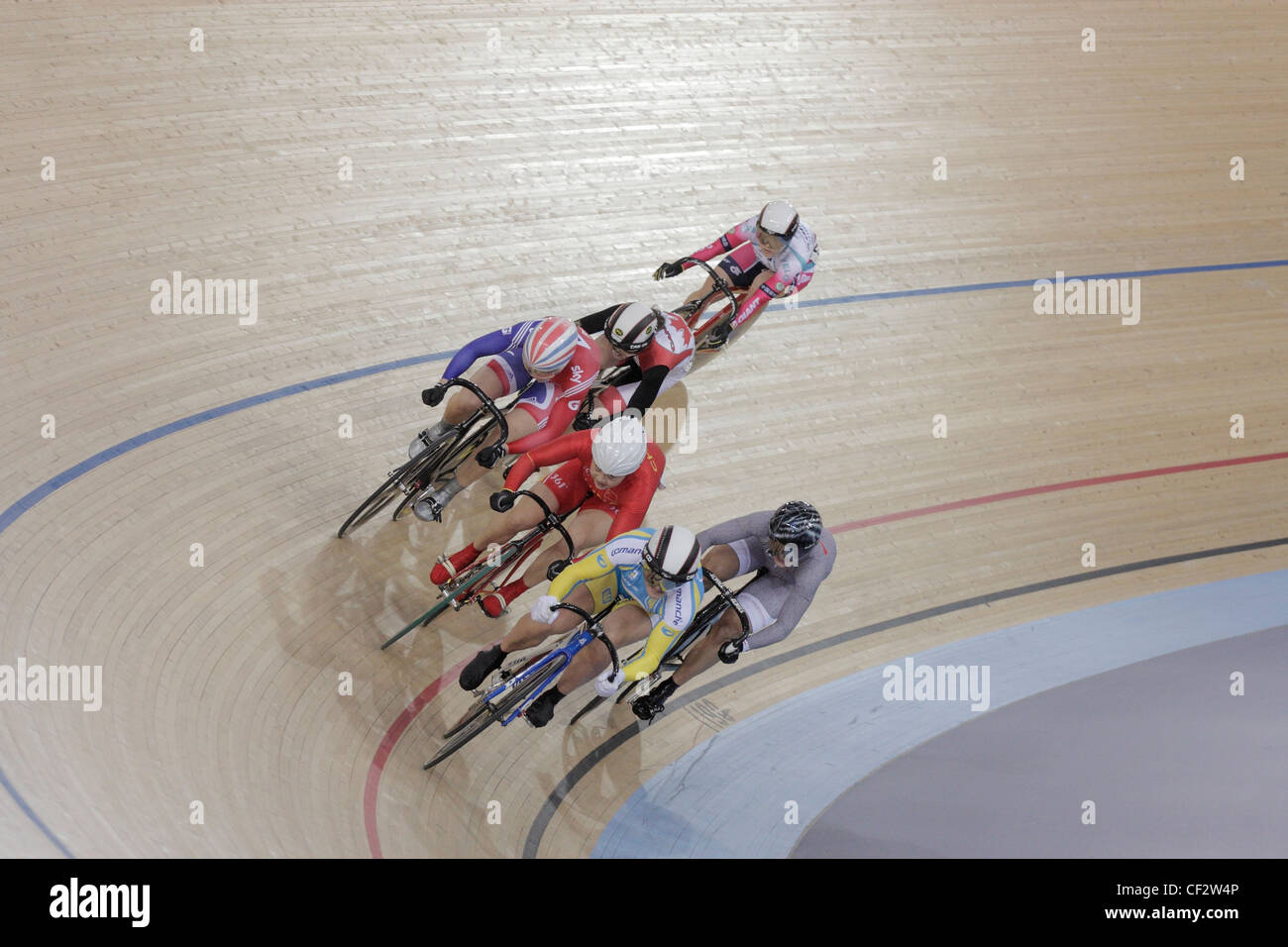 London olympic velodrome track cycling bike racing Stock Photo - Alamy