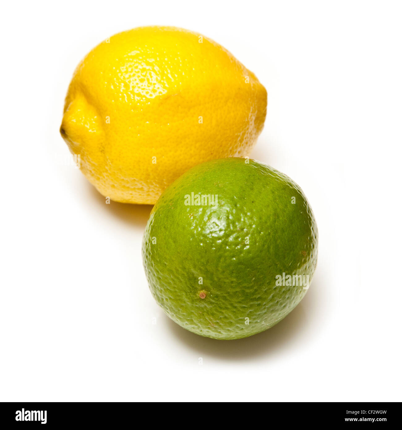 Lemons and Limes isolated on a white studio background Stock Photo - Alamy