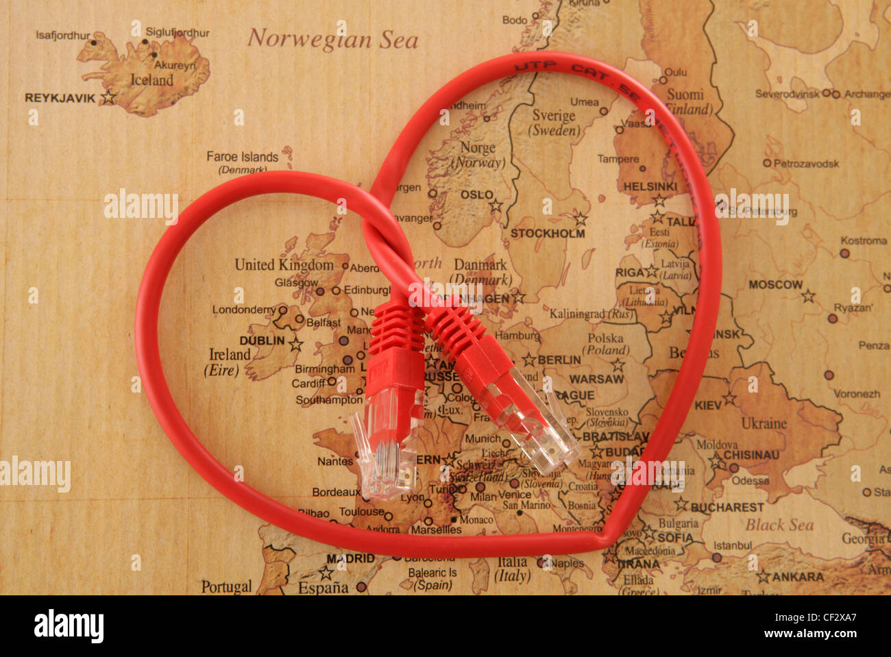 Map of cable hi-res stock photography and images - Alamy