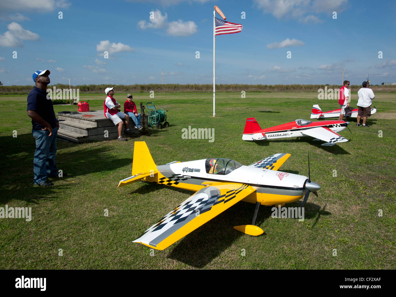 Radio controlled model airplane flight acrobatics competition in ...