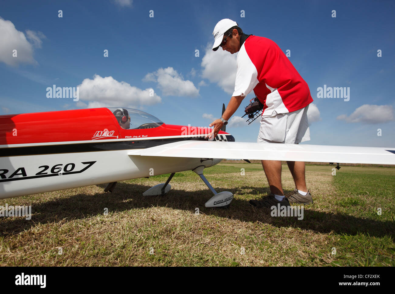 Radio controlled model airplane flight acrobatics competition in ...