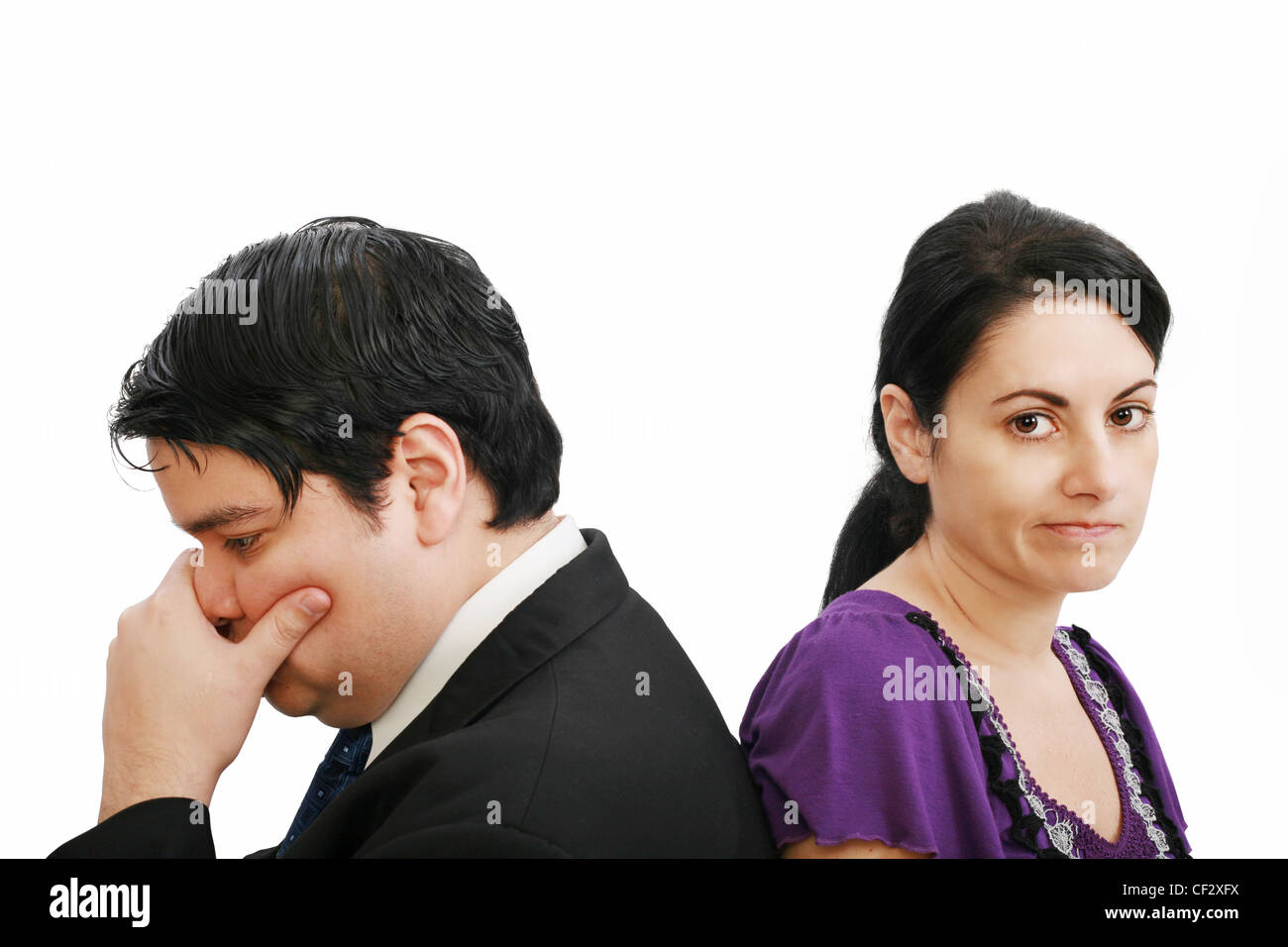young couple together in state of troubles Stock Photo - Alamy