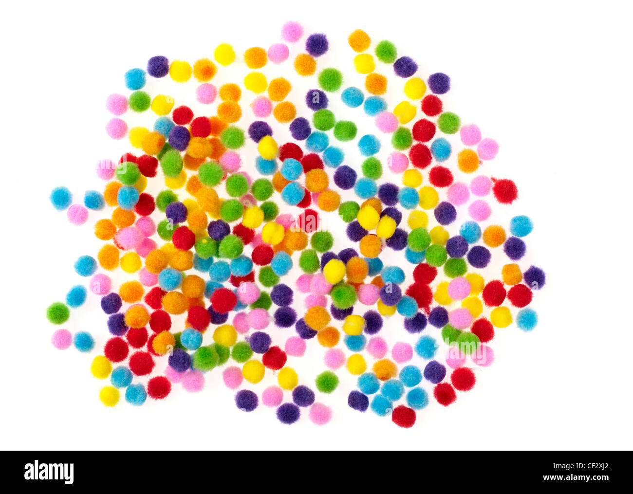 Multicoloured mini pop poms Stock Photo - Alamy