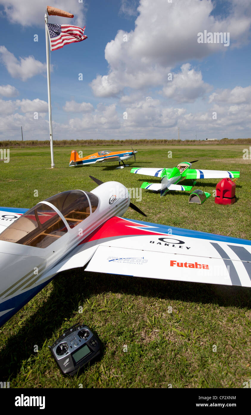 Radio controlled model airplane flight acrobatics competition in ...