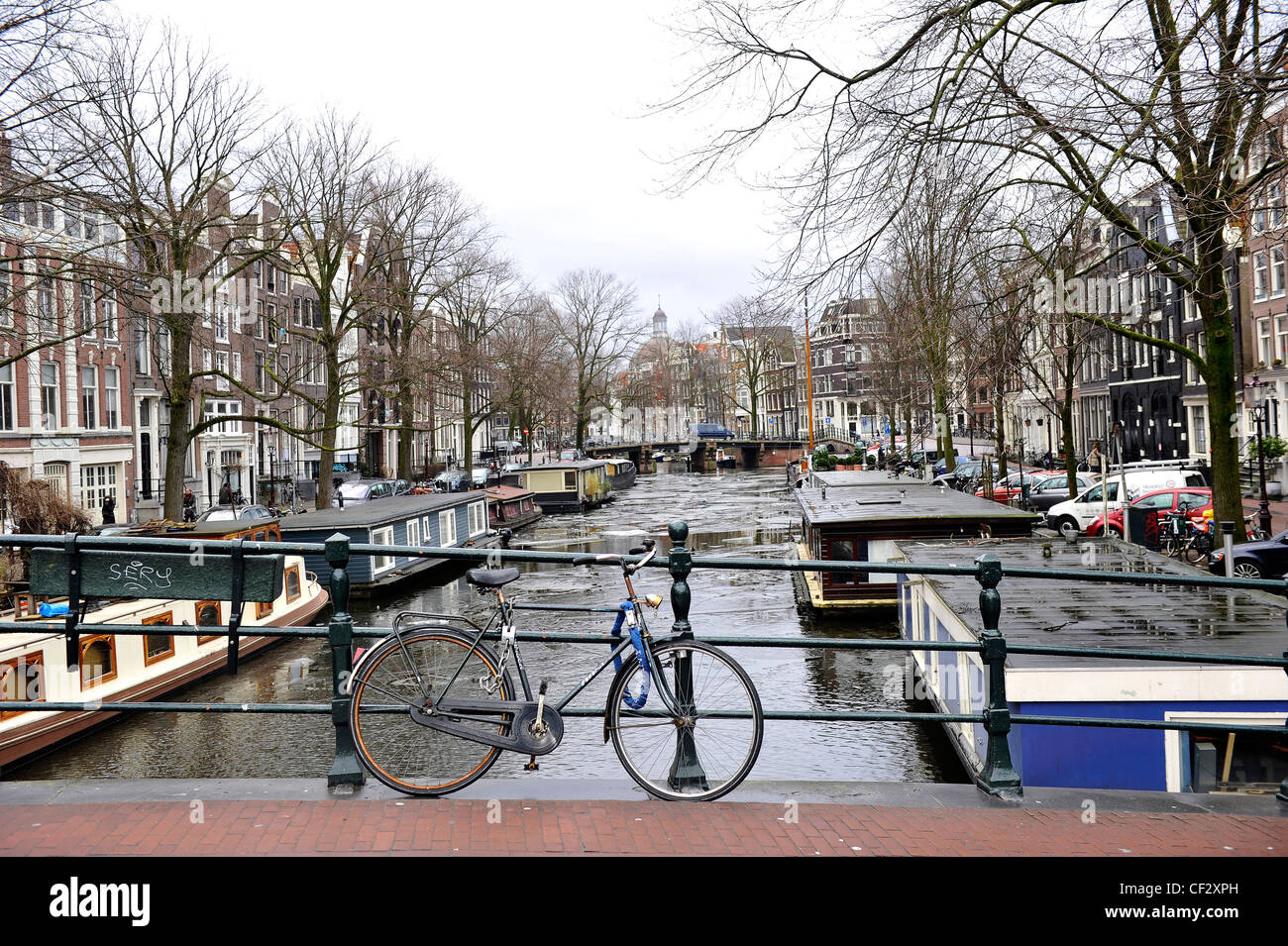 Canal Bridge Bike Amsterdam Stock Photos & Canal Bridge Bike Amsterdam ...