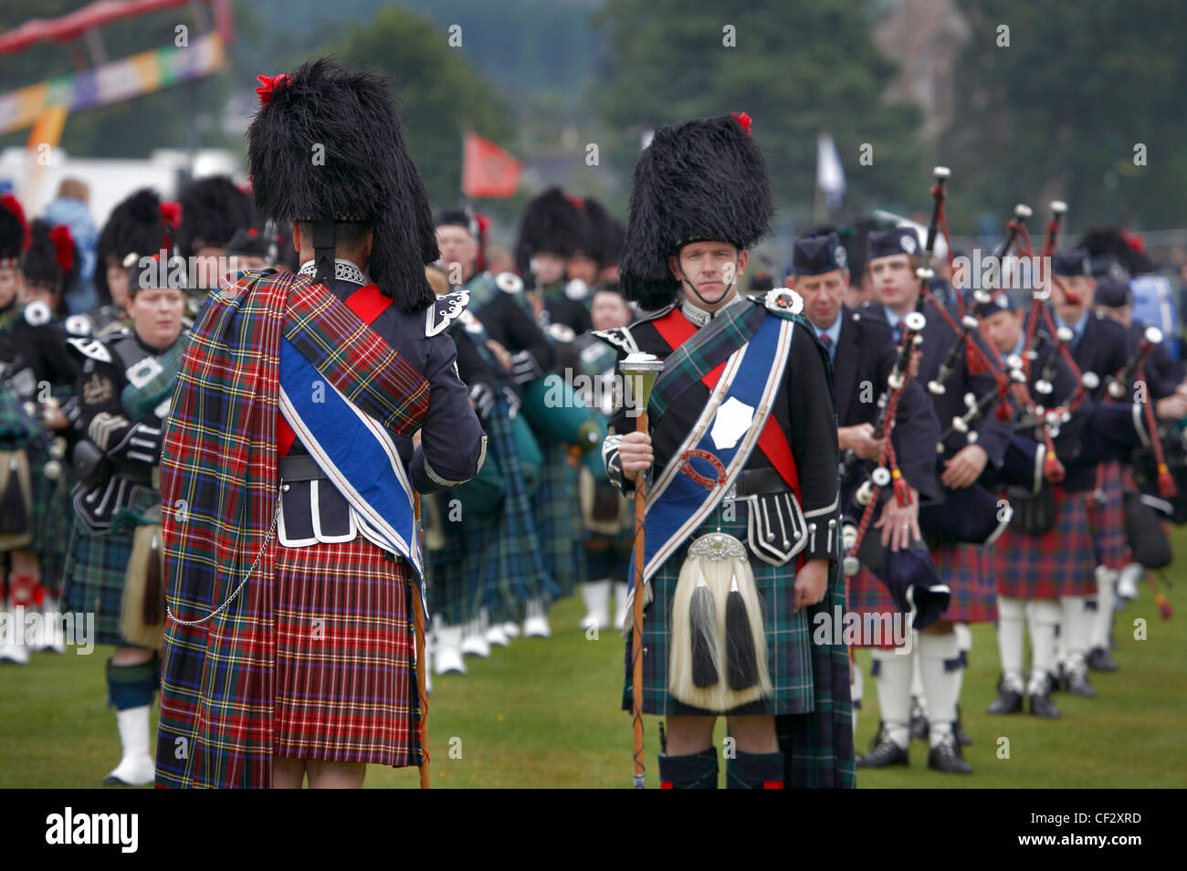 Pipers at the Lonach Gathering and Highland Games, (billed as ‚Äö√Ñ√≤ ...