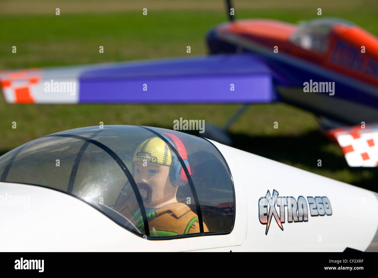 Radio controlled model airplane flight acrobatics competition in ...