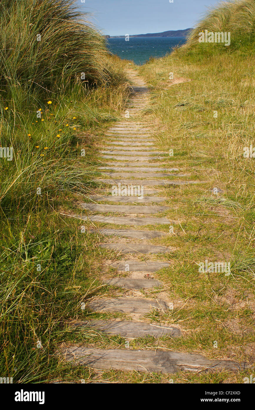 Path Leading Onto Tullagh Strand On The Inishowen Peninsula; County ...