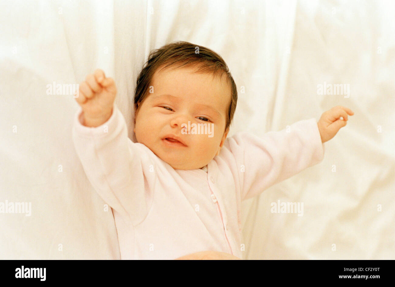 Newborn baby waving arms hi-res stock photography and images - Alamy