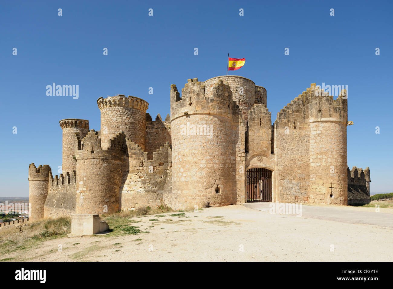 15th century belmonte castle; belmonte cuenca castilla la mancha spain ...