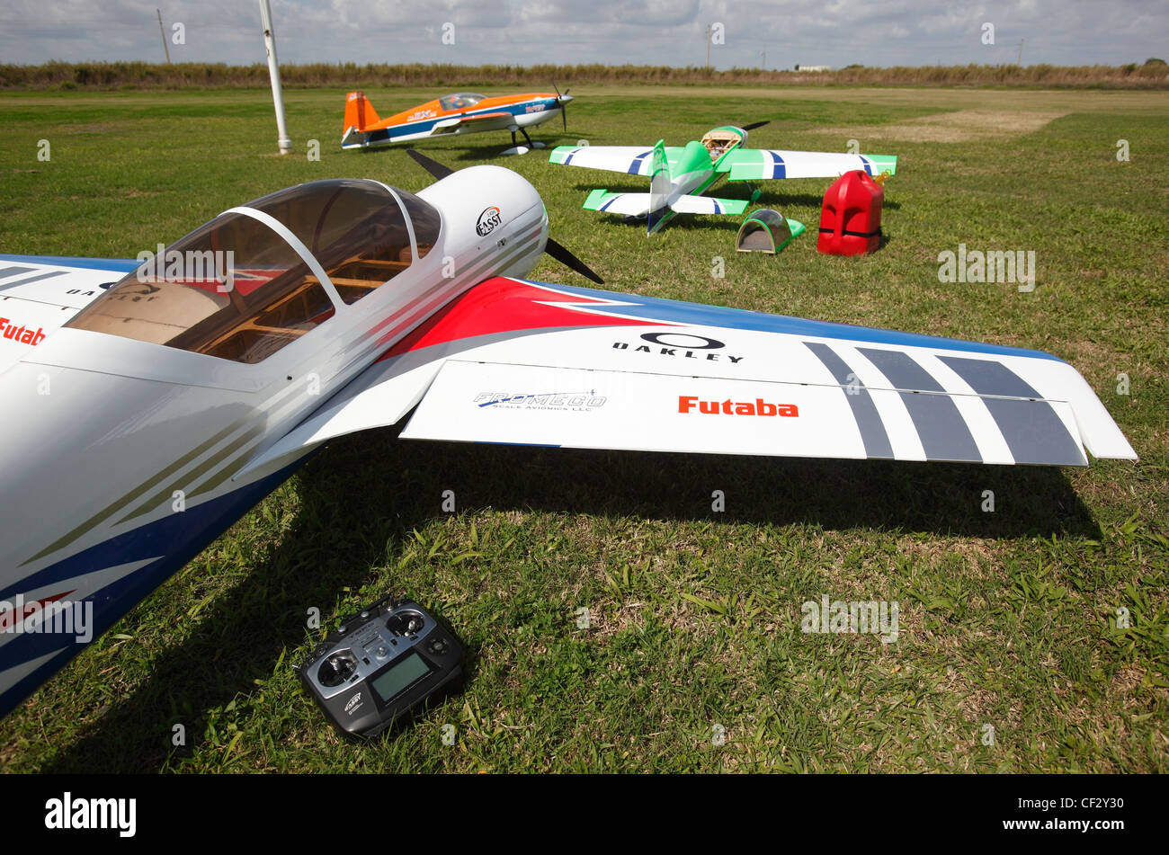 Radio controlled model airplane flight acrobatics competition in ...