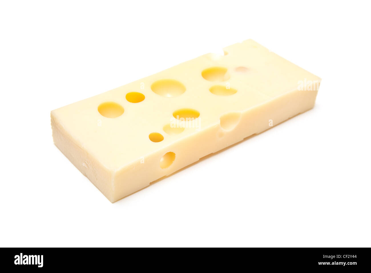 Emmental Swiss cheese isolated on a white studio background Stock Photo ...