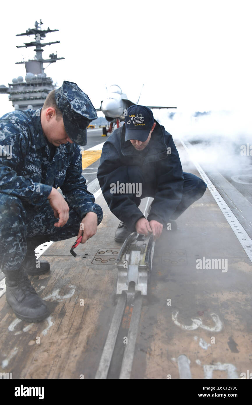 BREMERTON, Wash. (Feb. 28, 2012) – Airman Apprentice Mccord Brickle and ...