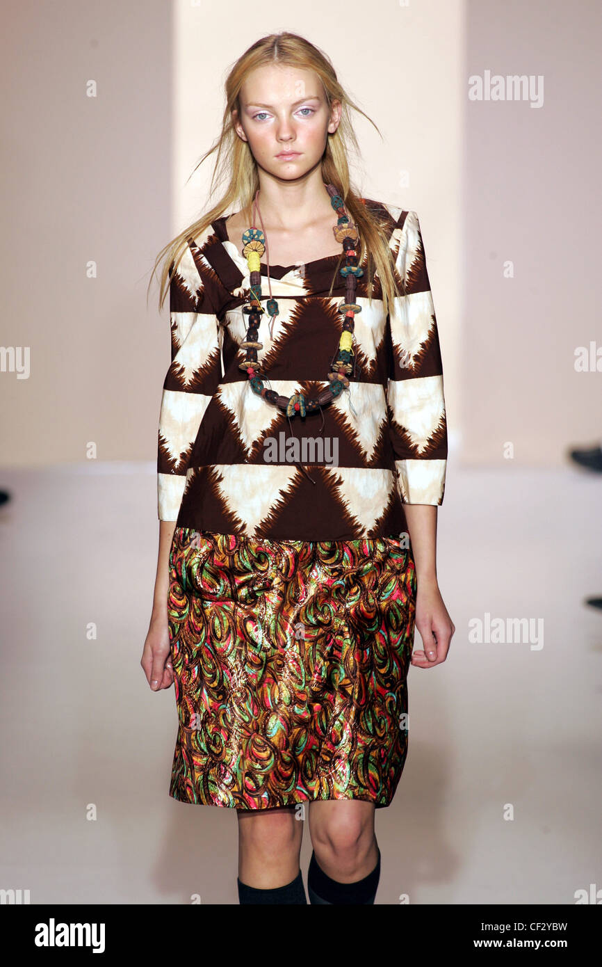 Marni Milan Ready to Wear Autumn Winter Ethnic print Stock Photo - Alamy