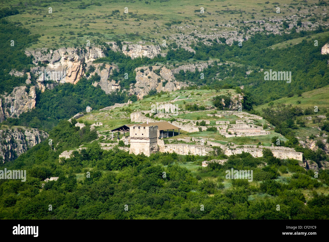 Cherven medieval fortress, 12th Century, main view from above, Eastern ...