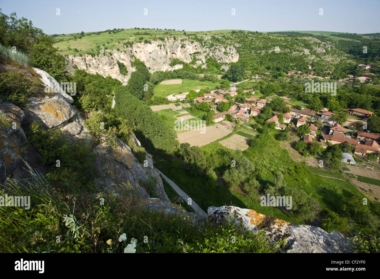 Cherven village, view from the Cherven medieval fortress, 12th Century ...
