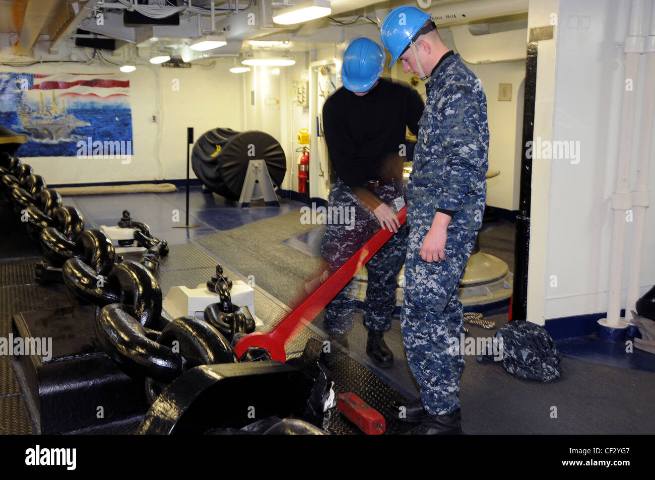 Sea and anchor detail uss nimitz bremerton hi-res stock photography and ...